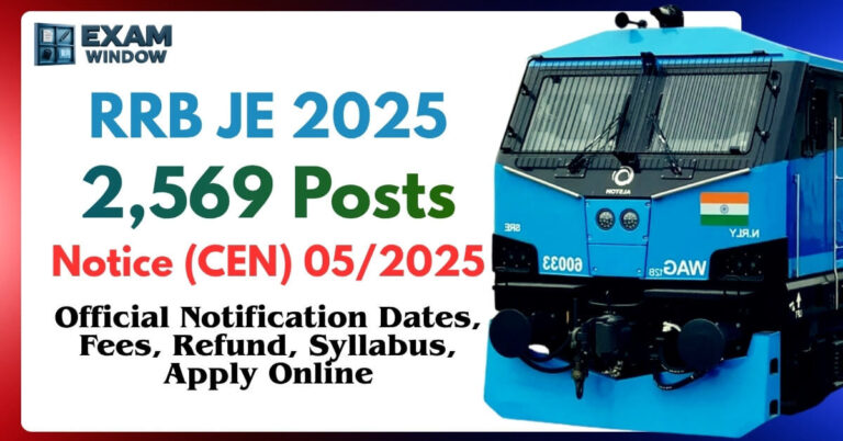 RRB JE Vacancy 2025: Apply Online for 2,569 Posts Notification - Exam ...